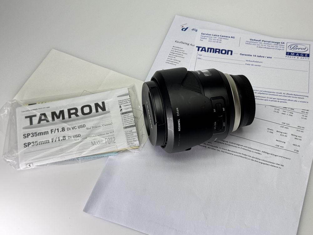Tamron zu Nikon SP 35mm f/1.8 Di VC USD mit Garantie (Gebraucht) in ...