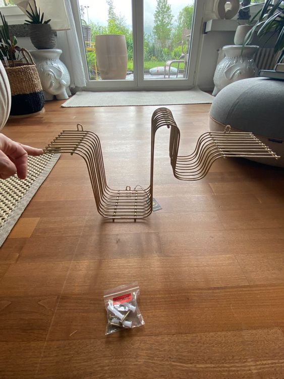 Regal mit schönem Design / Messing Gold lackiert | Kaufen auf Ricardo