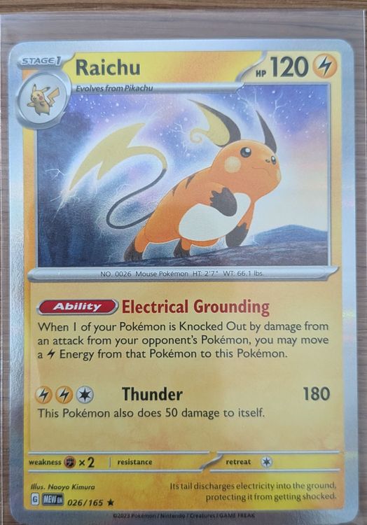 Raichu Mew EN 026/165 - Top Zustand - Pokemon Karte (Neu und ...