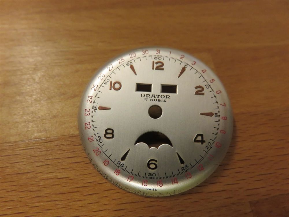 Zifferblatt Neu ORATOR Valjoux 90, Mondphase (Neu (gemäss Beschreibung ...
