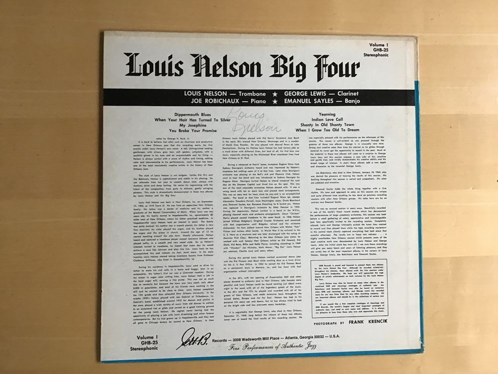 Louis Nelson Big Four - mit Autogramm (Gebraucht) in Rudolfstetten für ...