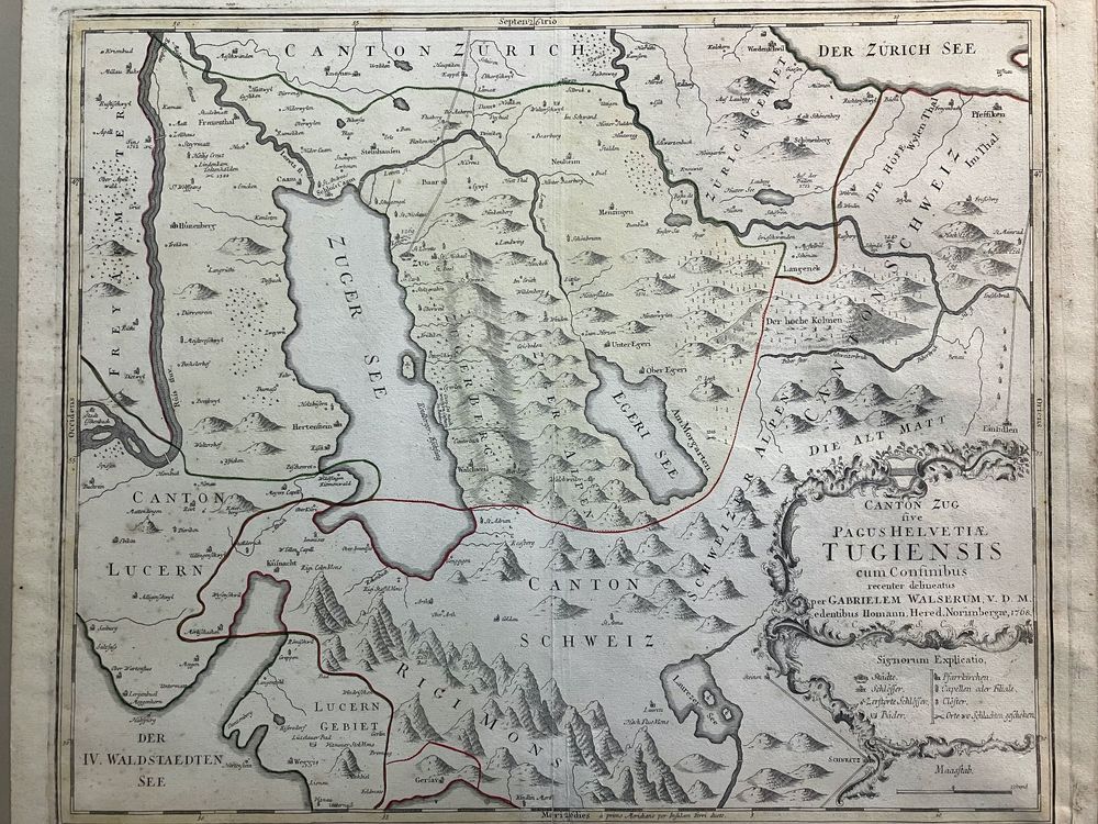 Original Kupferstich Kanton Zug 1768 (Gebraucht) in Horw für CHF 250 – nur Abholung auf Ricardo ...