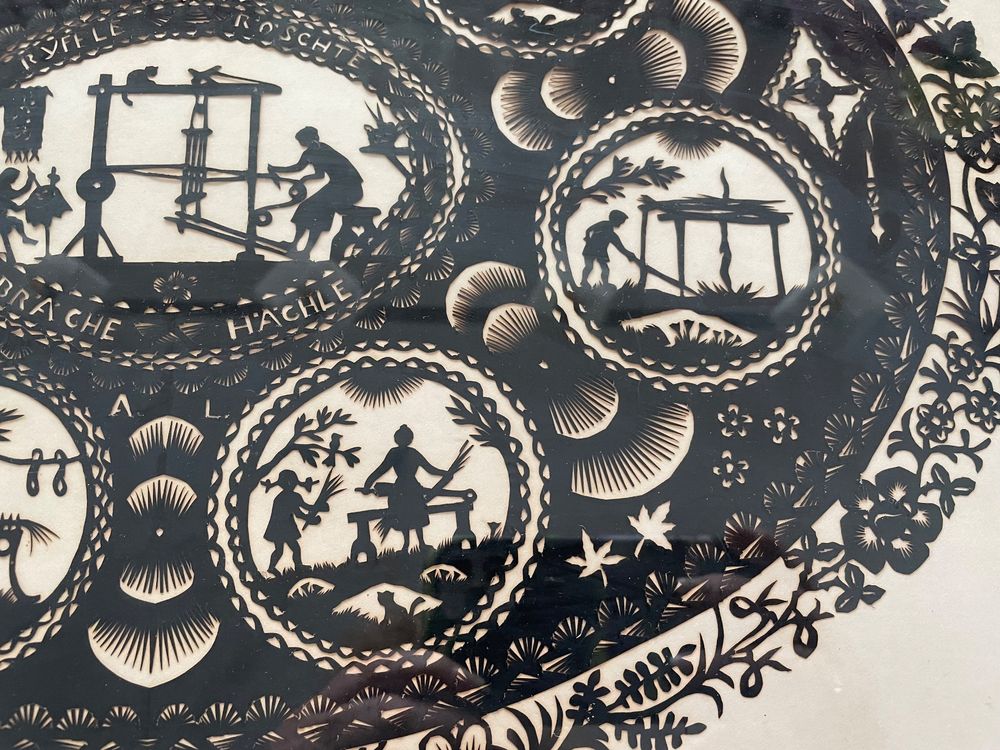 Scherenschnitt Handwerkbild CH - Heidi Widmer 1983 (Gebraucht) in Aarau Rohr für CHF 400 – mit ...