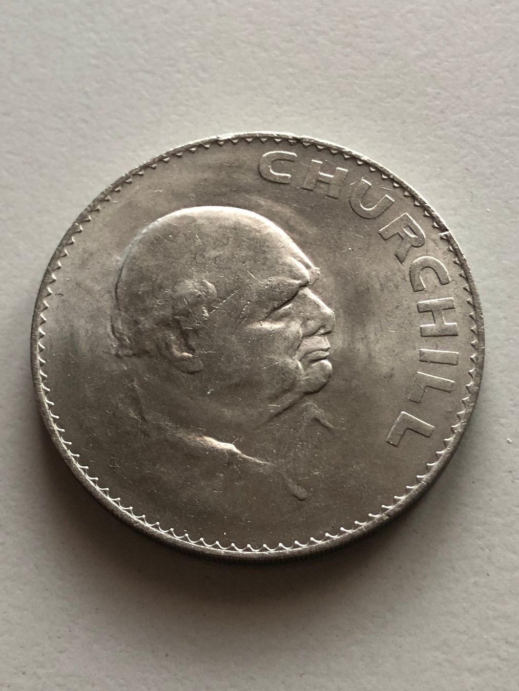 Originale Queen Elizabeth II Muenze von 1965, Churchill (Gebraucht) in ...