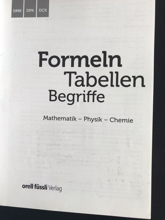 Formeln tabellen begriffe; formelbuch orell füssli (Gebraucht) in ...