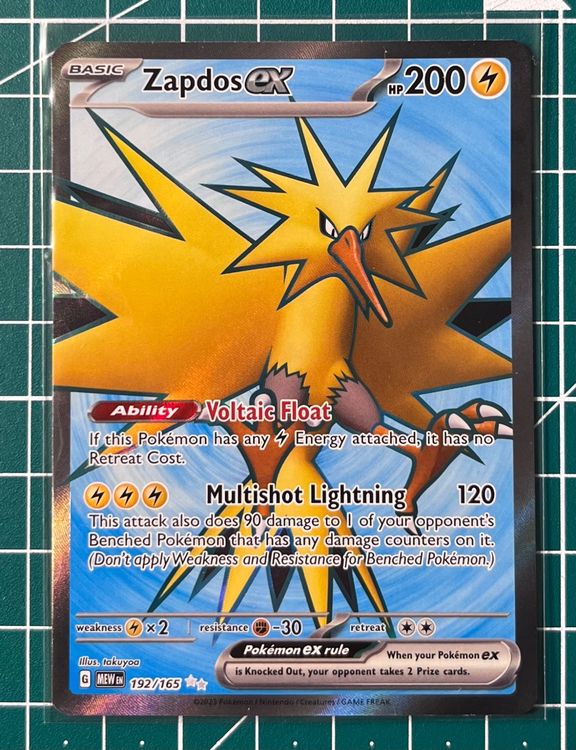 Zapdos ex FULL ART 192/165 Pokemon Mew 151 | Comprare su Ricardo