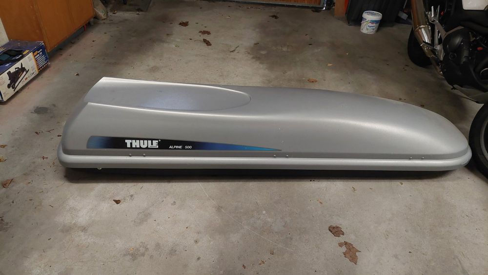 Thule Dachbox Alpine 500 mit Träger für Dachrehling (Gebraucht) in ...