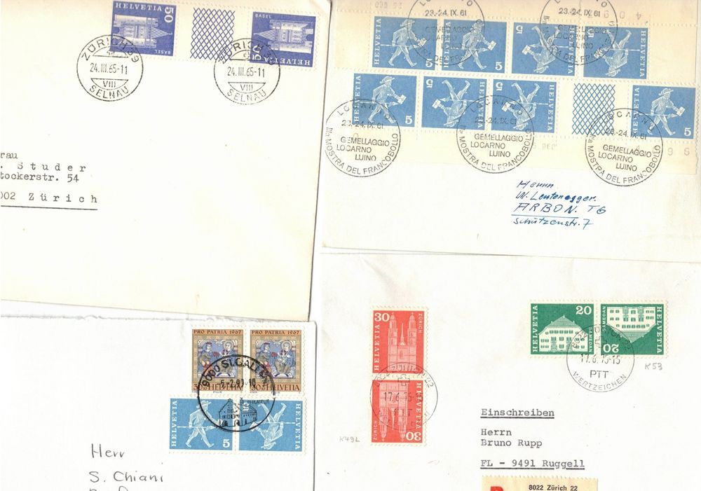 Kehrdrucke Zwischensteg 36 Belege Briefmarken Schweiz | Kaufen auf Ricardo