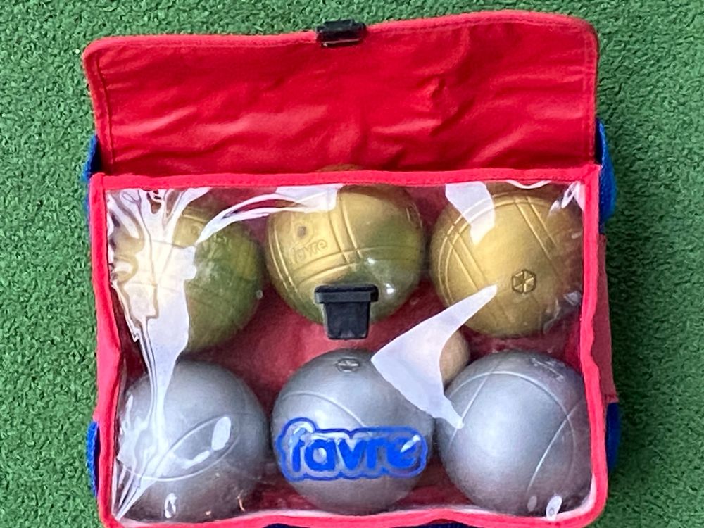 Boule / Pentanque Set mit 6 Kugeln in Kunststoff Tragetasche (Neu ...