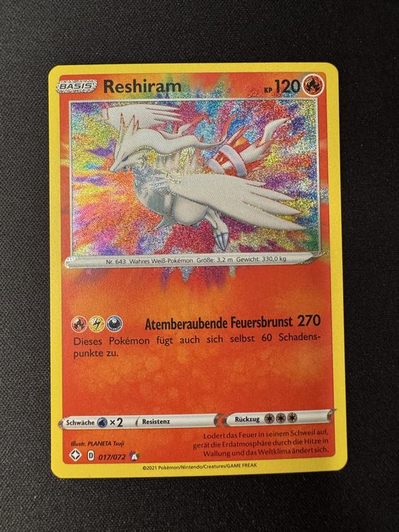 Reshiram - Amazing Rare DE (Neu (gemäss Beschreibung)) in Niederbipp ...