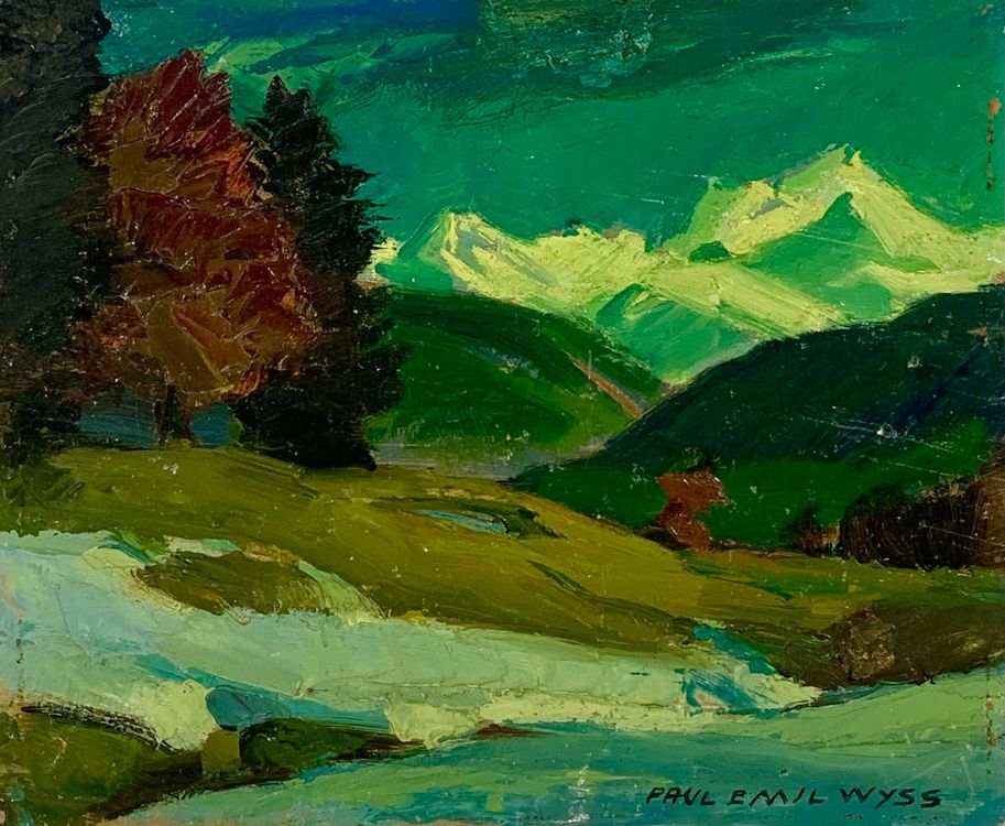 Paul Emil Wyss (1888-1977) Berglandschaft Gemälde (Gebraucht) in Root für CHF 50 – mit Lieferung ...