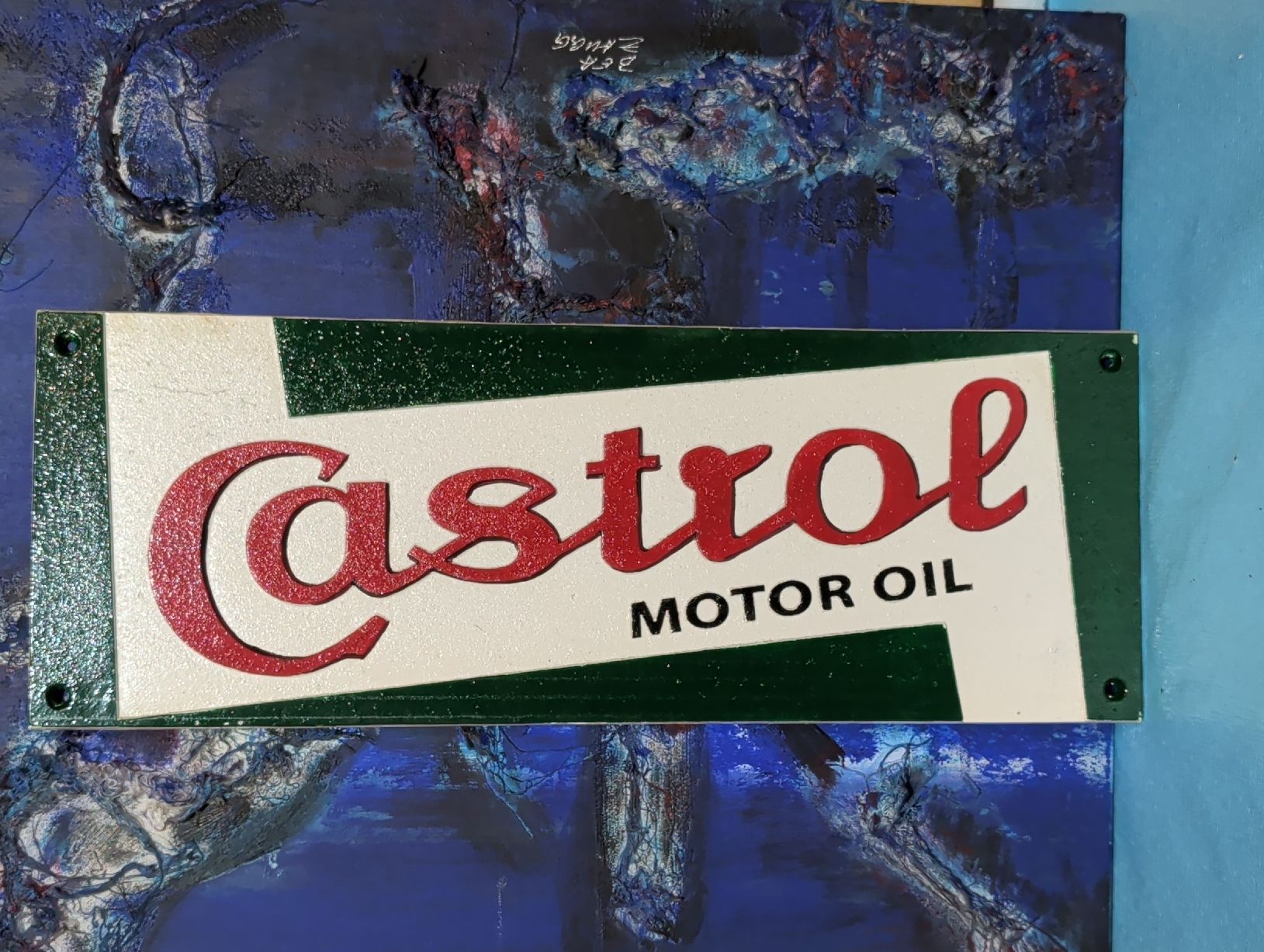 TOP LÄSSIGER GUSSEISEN CASTROL MOTOR OIL SCHILD SAMMLERSTÜCK (Gebraucht ...