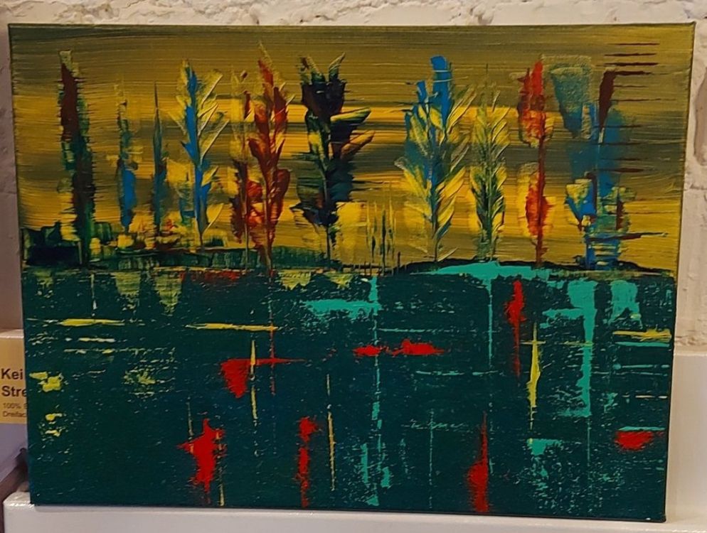 Gemälde Abstrakte Bäume von mir selbstgemalt 30×40 | Kaufen auf Ricardo