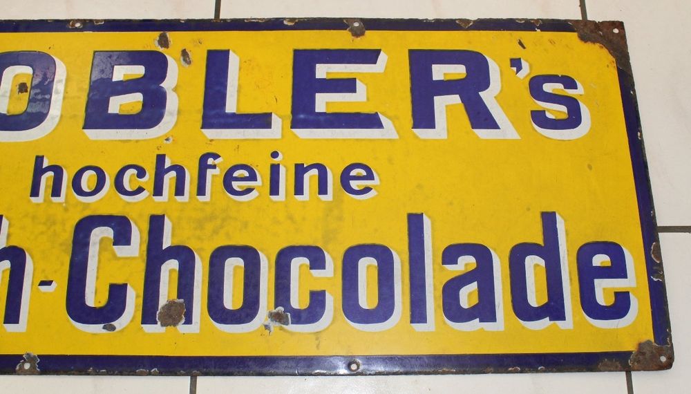 Tobler`s Milch Chocolade Emailschild 20er Jahre CH (Gebraucht) in ...