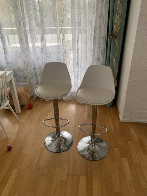 Two Bar stools Batya - Stainless Steel - White (Gebraucht) in Luzern ...