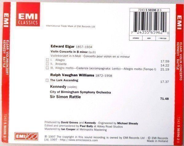 Edward Elgar, Ralph Vaughan Williams - Kenndy, Simon Rattle (D'occasion ...