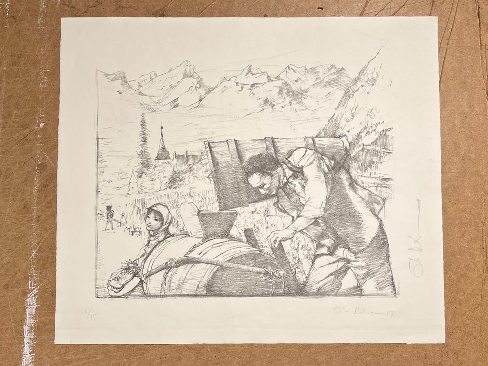 Otto Bachmann LITHOGRAPHIE SIGNIERT NUMMERIERT BLATT 6/15 (Gebraucht ...