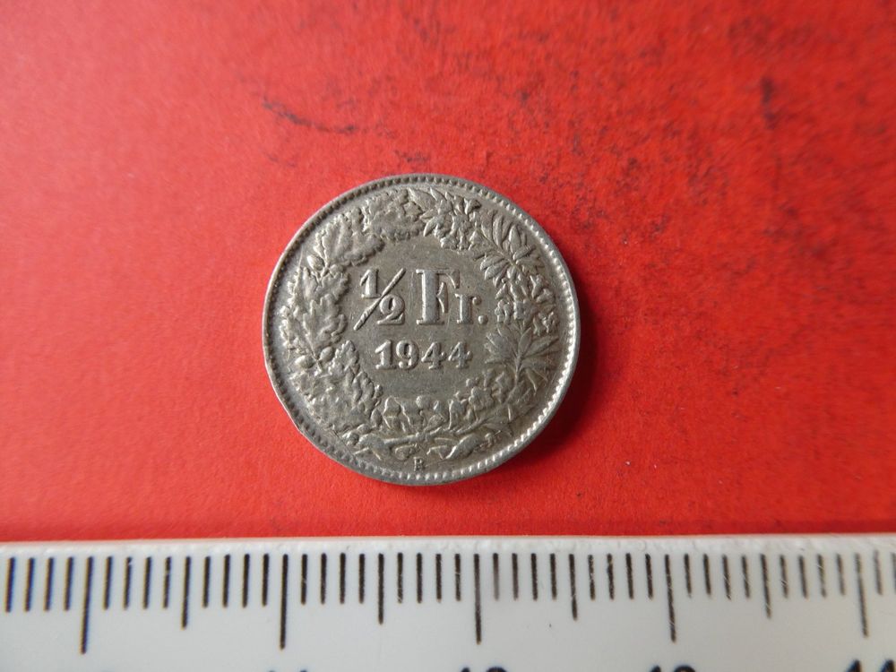 Schweiz 1944, 1/2 Franken - Silber (Gebraucht) in Hinterforst für CHF 2 – mit Lieferung auf ...