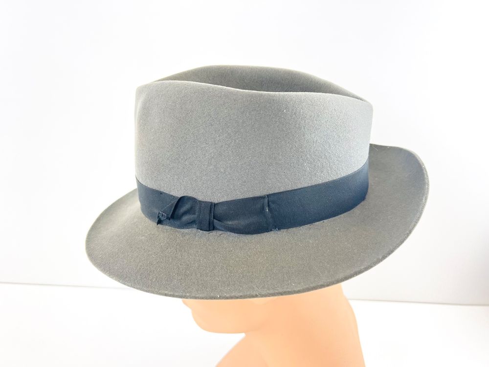 Vintage BORSALINO Fedora Bogart Filzhut / Hut Gr. 55 | Kaufen auf Ricardo
