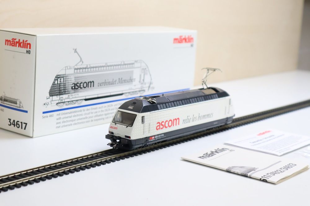Märklin SBB Re 460 E-Lok "ascom" 34617 Digital - Top Modell (Gebraucht ...