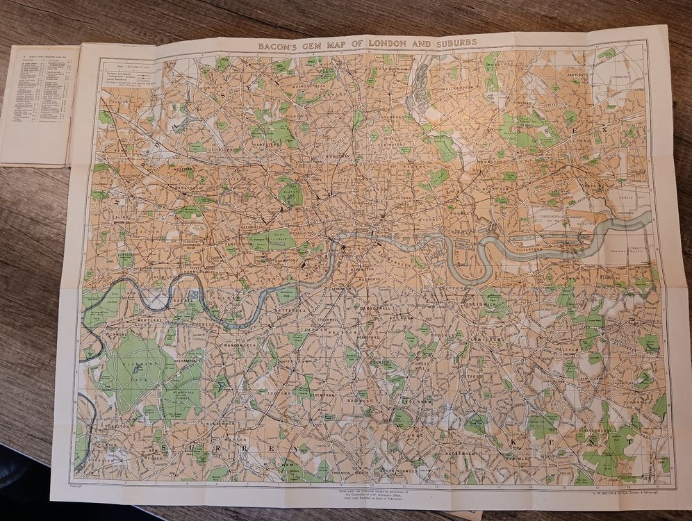 London England Stadtplan mit Subway Tube Map alt (Usato) a Küsnacht ZH ...