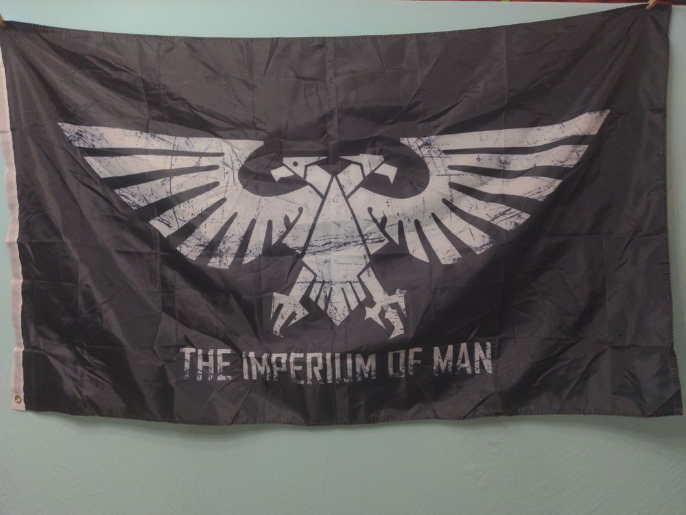 Warhammer 40k, The Imperium of man Flagge (Neu (gemäss Beschreibung ...