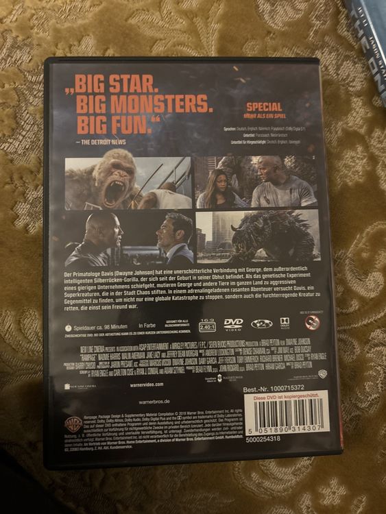 Rampage Big Meets Bigger DVD Dwayne Johnson (Neu (gemäss Beschreibung ...