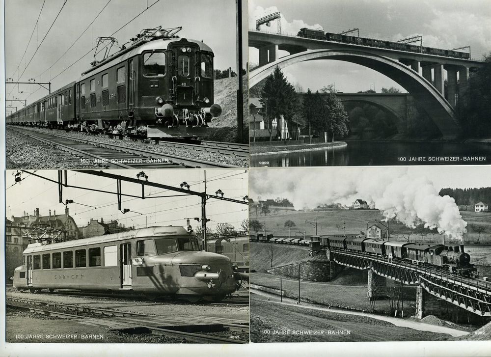 8 alte AK 100 Jahre Schweizer Eisenbahn 1947 | Kaufen auf Ricardo