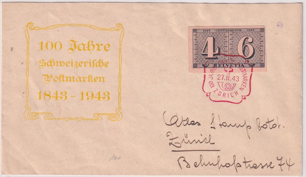 W14, Jubiläumsblock 1943 (Gebraucht) in Wenslingen für CHF 5 – mit Lieferung auf Ricardo kaufen