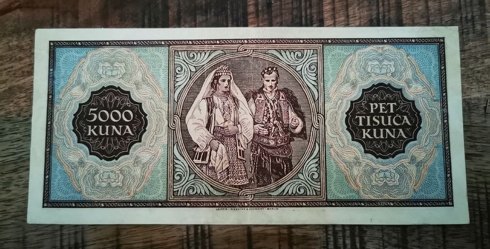 Kroatien 5000 Kuna 1943 (Gebraucht) in Rotkreuz für CHF 19.9 – mit ...