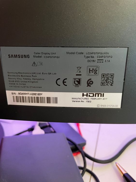 Samsung CURVED MONITOR C24FG70 | Kaufen auf Ricardo