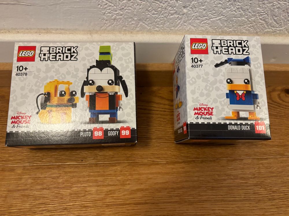 LEGO BrickHeadz 40378 + 40377 Pluto, Goofy, Donald Duck NEU (Neu und ...