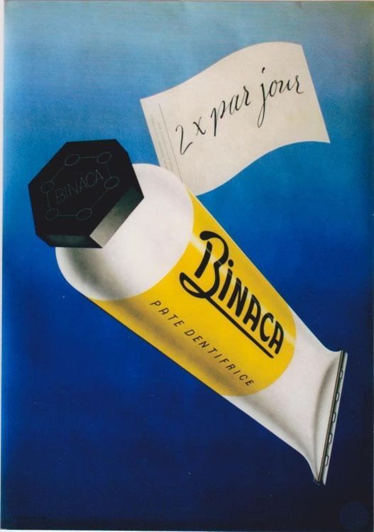 BINACA PATE DENTIFRICE 1946 Affiche originale (D'occasion) à Blonay ...