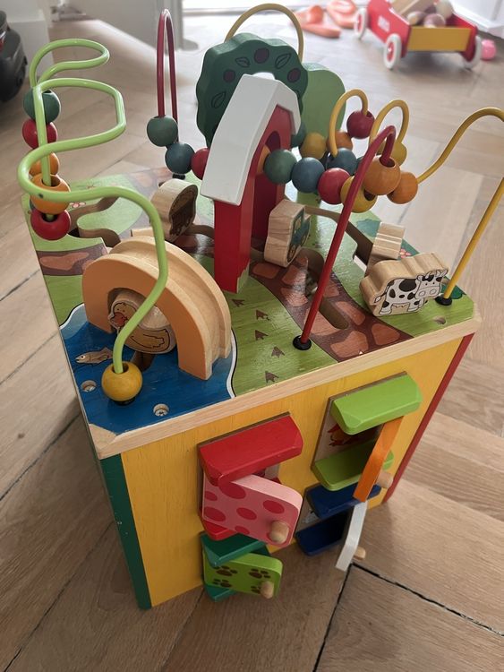 Battat – Wood Motor Skill Cube – Learning Toy Farm A (Gebraucht) in ...