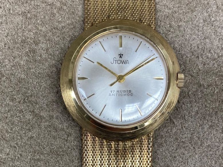 STOWA Uhr ca. 70er Jahre Handaufzug vergoldet (Neu (gemäss Beschreibung ...