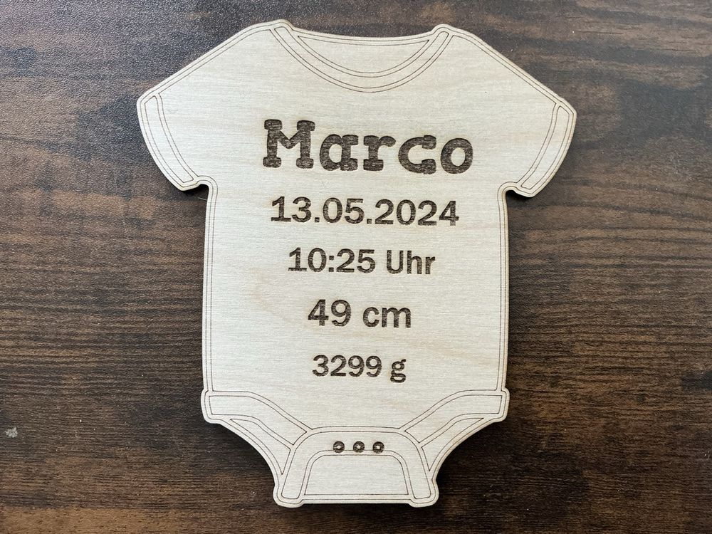 Geschenk zur Geburt Baby-Holzschild, personalisiert, süss! | Kaufen auf ...