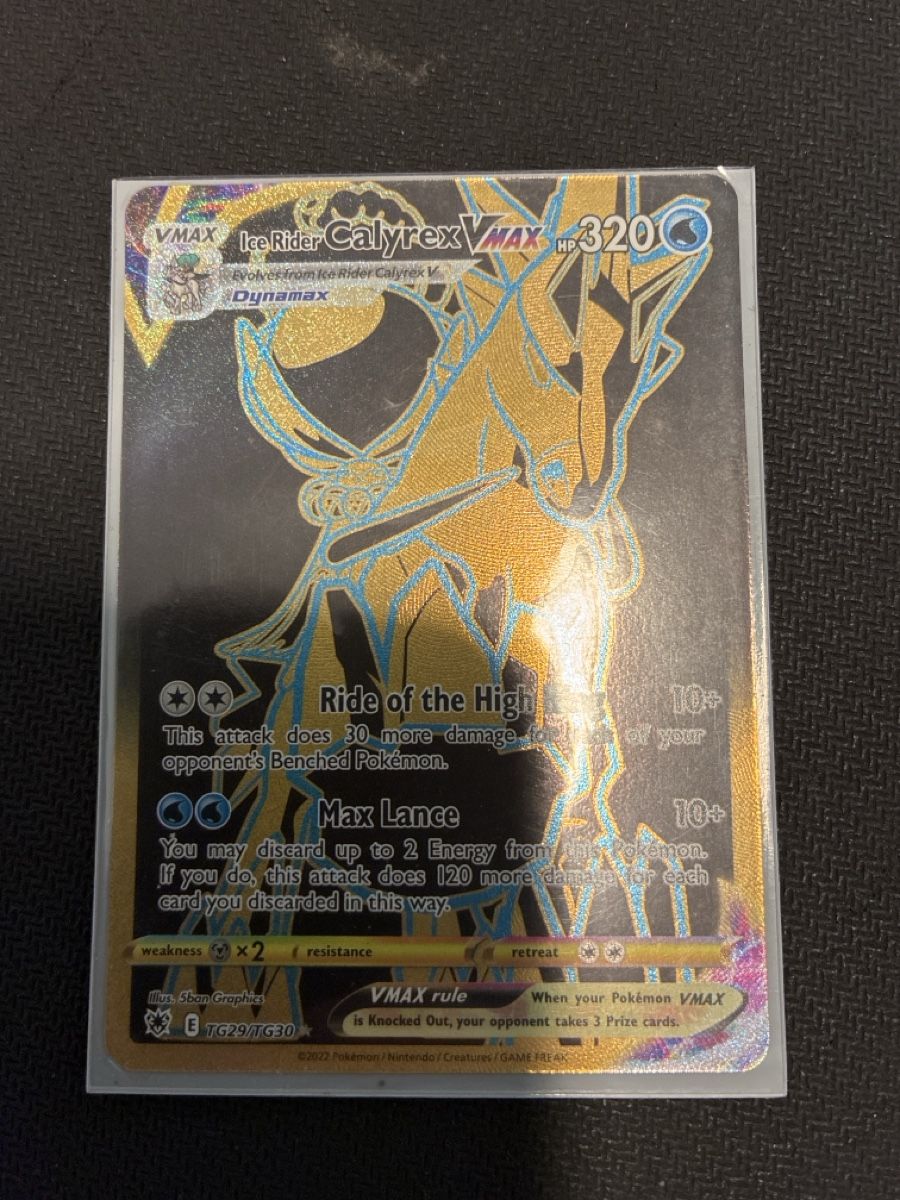 Seltene Pokémon Ice Rider Calyrex Vmax Karte #179/198 TG10! (Neu und ...