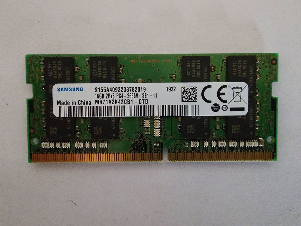 Samsung 16GB M471A2K43DB1-CTD 16GB 2Rx8 PC4-2666V-SE1-11 | Kaufen auf ...