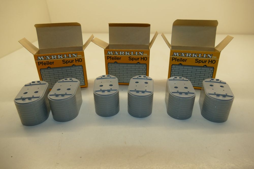 Märklin H0: 6xBrückenpfeiler 30mm hoch (Neu und originalverpackt) in ...
