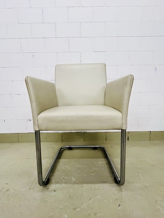 6er Set Walter Knoll Freischwinger Jason"1411"Leder weiss | Kaufen auf Ricardo