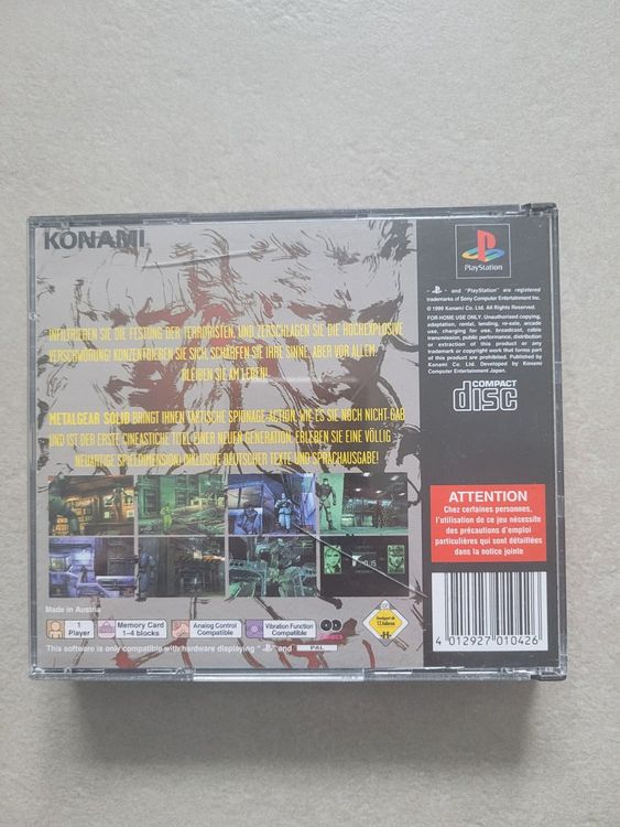 Metal Gear Solid / PS1 / Playstation 1 (PAL) | Kaufen auf Ricardo