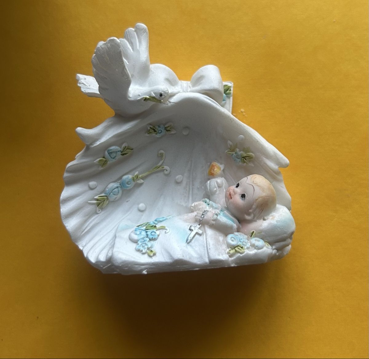 Taufandenken Baby in Muschel mit Taube, neuwertig! (51) (Neu und ...