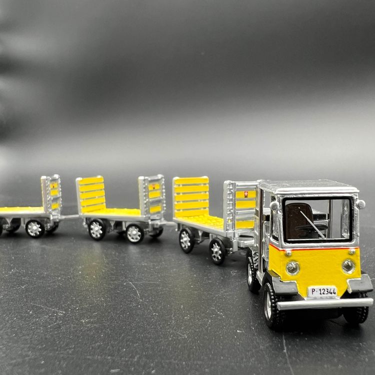 PTT Gepäcktransporter mit 3 Anhänger 1:87 neu OVP (Neu und ...