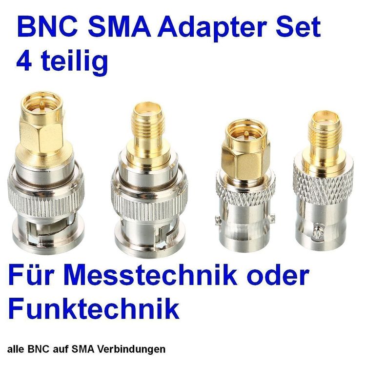 BNC SMA Adapter Set - 4 Stück SMA/BNC Adapter (Neu und originalverpackt) in Zürich für CHF 18.9 ...