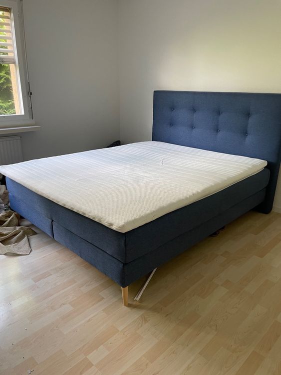 Boxspringbett Bela Petrol 160/200 | Kaufen auf Ricardo