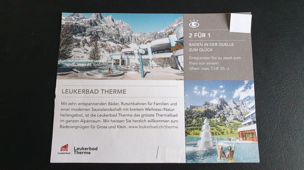Leukerbad Therme 2 Für 1 | Kaufen auf Ricardo