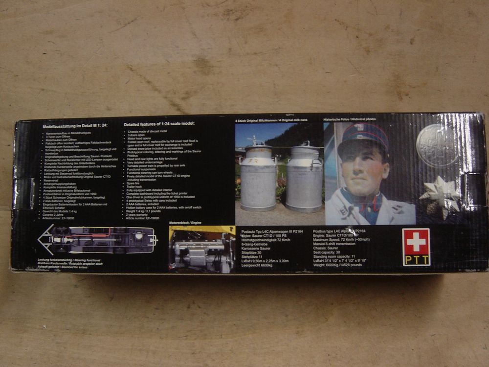SAURER Alpenwagen III 1951 Postauto P2164 in 1:24 (Gebraucht) in für ...