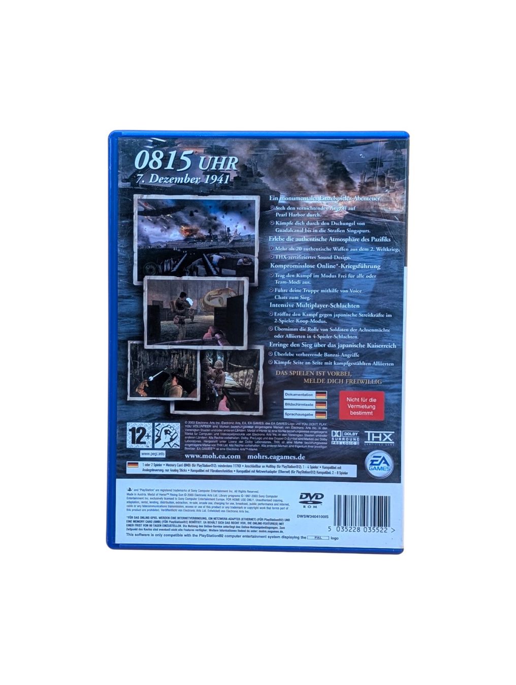 Medal of Honor: Rising Sun PlayStation 2 (PS2) (Gebraucht) in Domat/Ems ...
