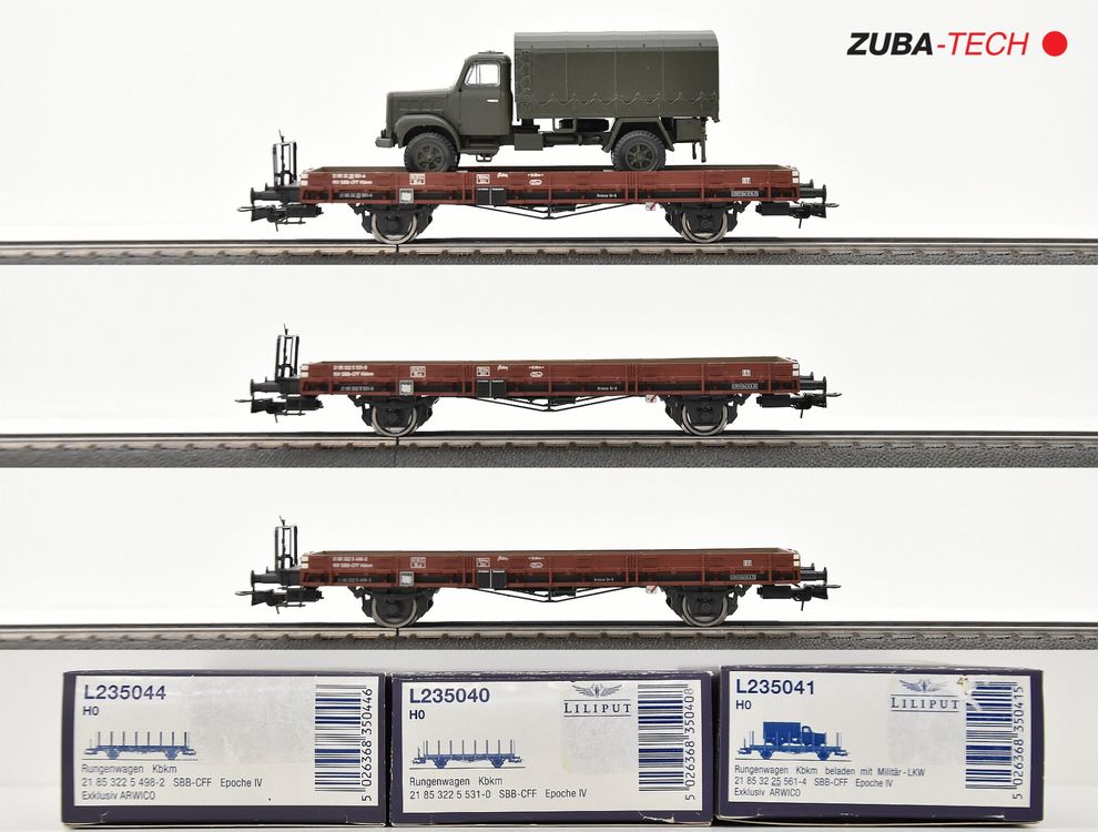 Liliput 3x Rungenwagen der SBB H0 SBB GS mit OVP | Kaufen auf Ricardo