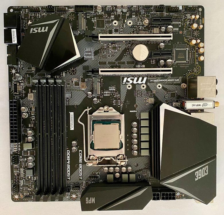 Mainboard und CPU (MSI MPG Z390M Gaming Edge AC, i5-9600K) (Gebraucht ...